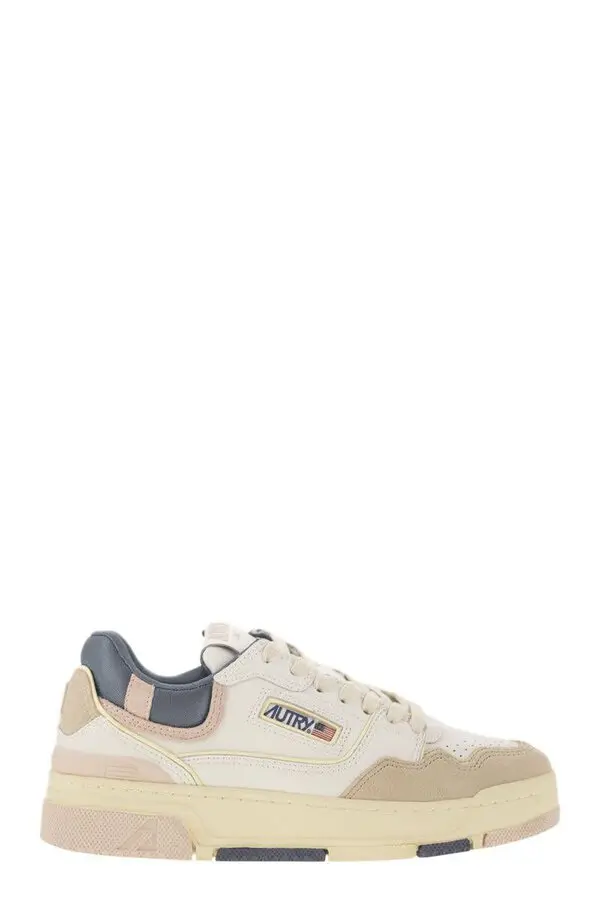 AUTRY Clc Low Top Sneakers - White/pink/grey
