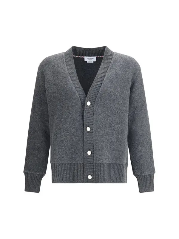 Thom Browne Wool Cardigan - Grey