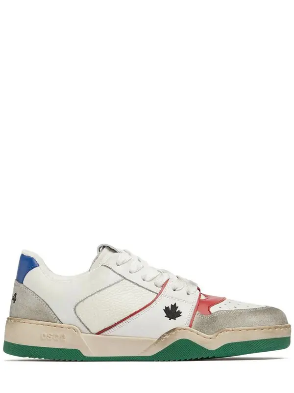 Dsquared2 Spiker Sneakers - Bianco+rosso+verde