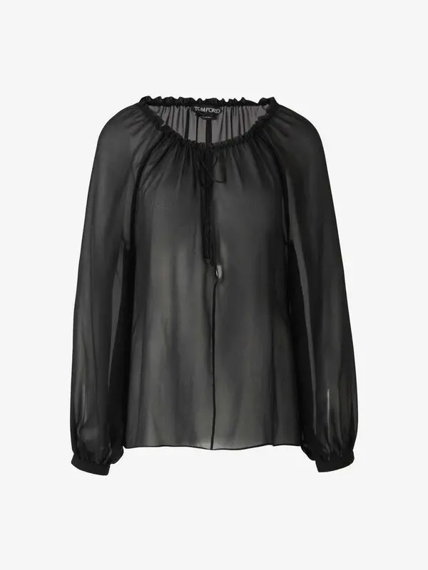 TOM FORD Silk Georgette Blouse - Black