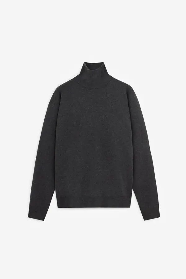 LEMAIRE High Neck Wool Sweater - Grey