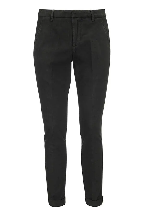DONDUP Gaubert Slim-fit Gabardine Trousers - Black