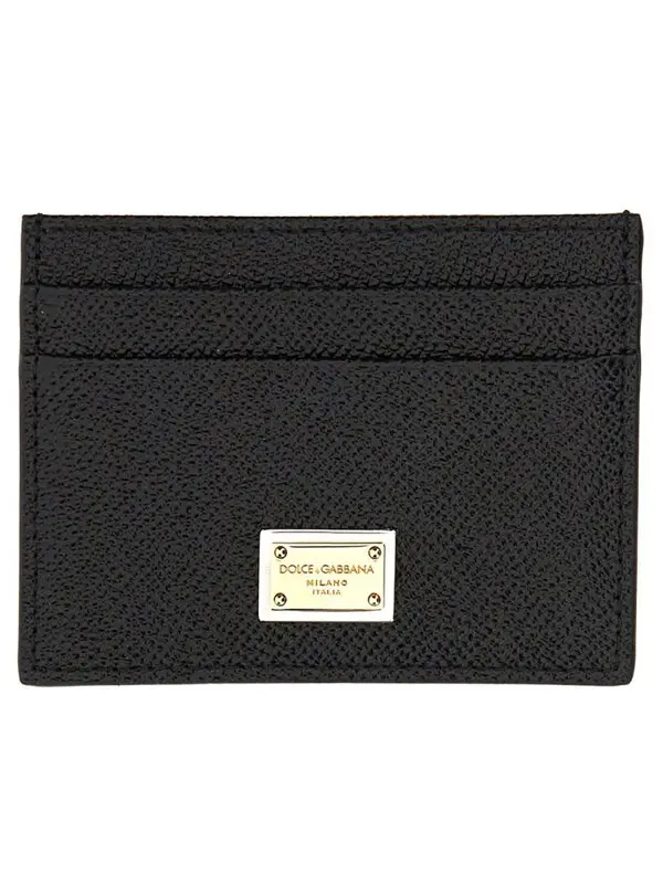 Dolce & Gabbana Leather Card Holder - Black