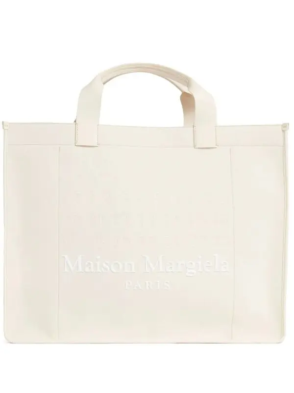 MAISON MARGIELA Textured Cotton Tote - Multicolor