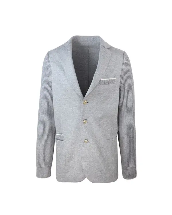 Eleventy Jacket - Medium Gray, Sand