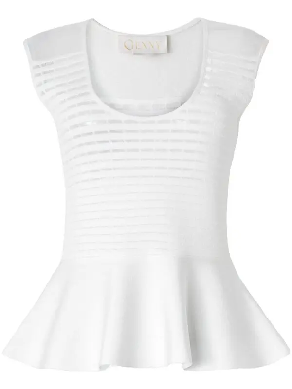 GENNY Sleeveless Knit Top - White Alyssum