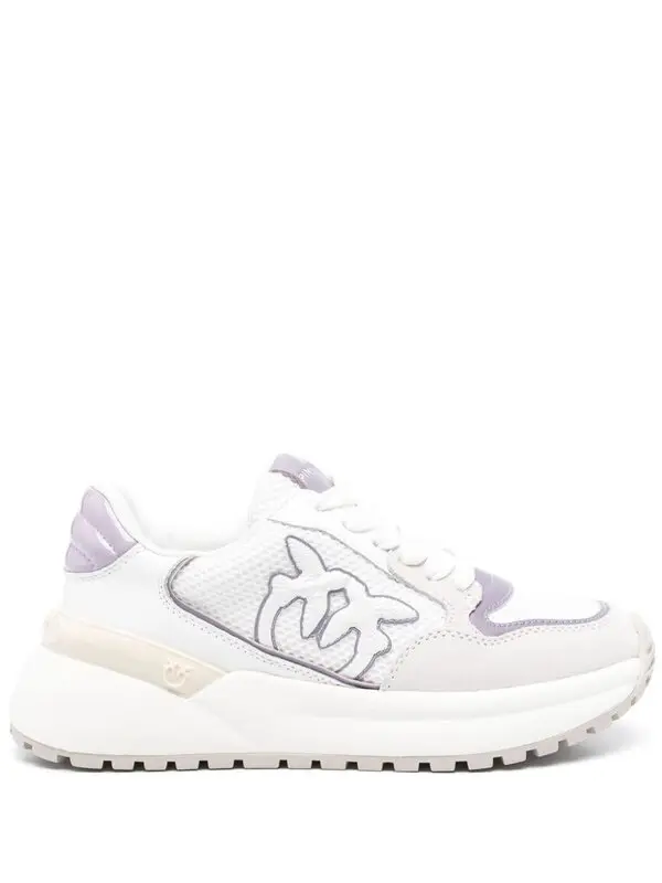 Pinko Lace-up Sneakers - White/lilac
