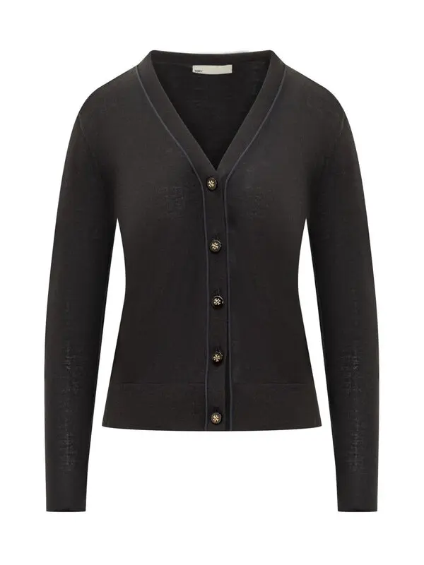 Tory Burch Long-sleeved Wool-silk Cardigan