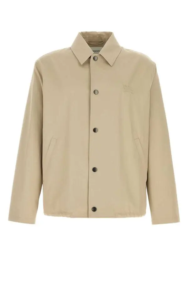 Burberry Cappuccino Gabardine Jacket - Beige O Tan