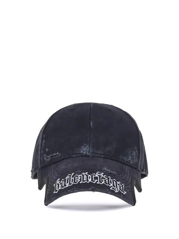 Balenciaga Blackletter Script Baseball Cap - Black