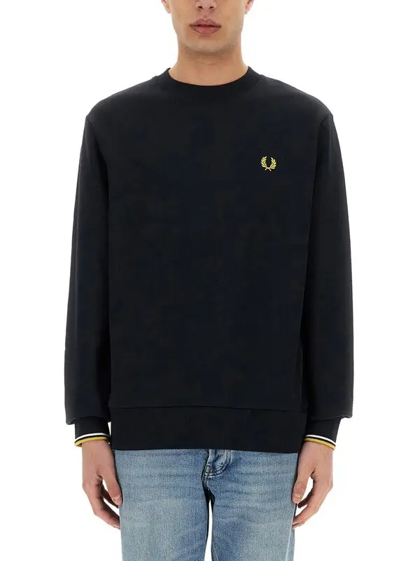 Fred Perry Sweatshirt With Logo - Blue