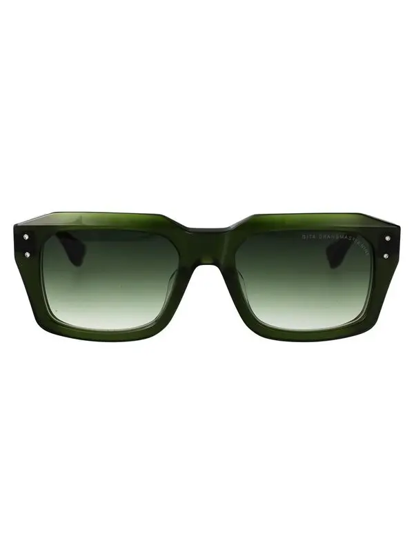 Dita Grandmaster-nine Sunglasses - Crystal Black Moss - Antique Silver W Dark Green To Clear Gradient
