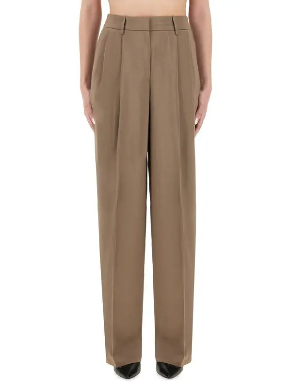 Michael Kors Wide Leg Trousers - Brown