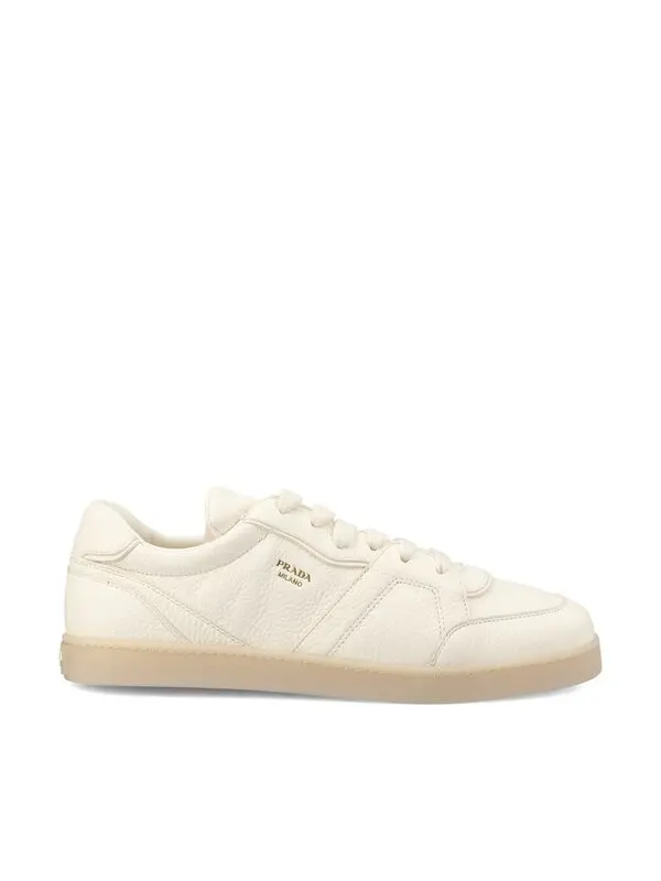 Prada Leather Sneakers - Beige