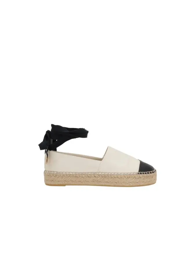 Tory Burch Espadrille Flat Shoes - Light Cream