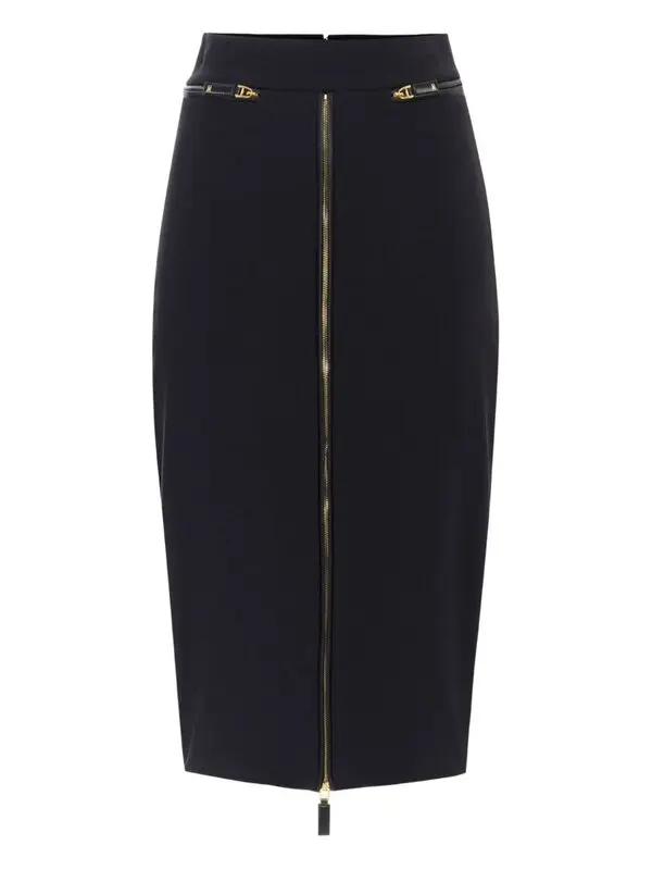 Elisabetta Franchi Crêpe Skirt - Black