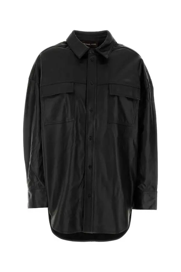 Michael Kors Leather Oversized Shirt