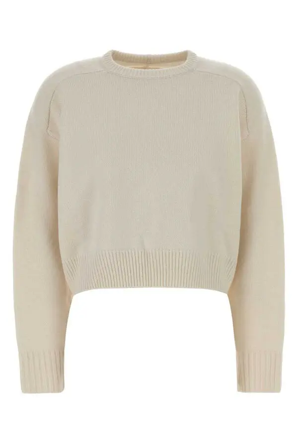 Loulou De Saison Bruzzi Lds Cropped Sweater - Beige
