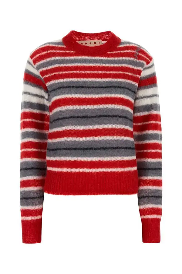 Marni Striped Mohair-blend Sweater