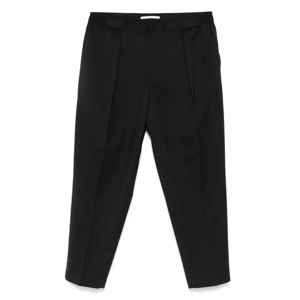 BRIGLIA 1949 Straight Leg Pleated Trousers - Black