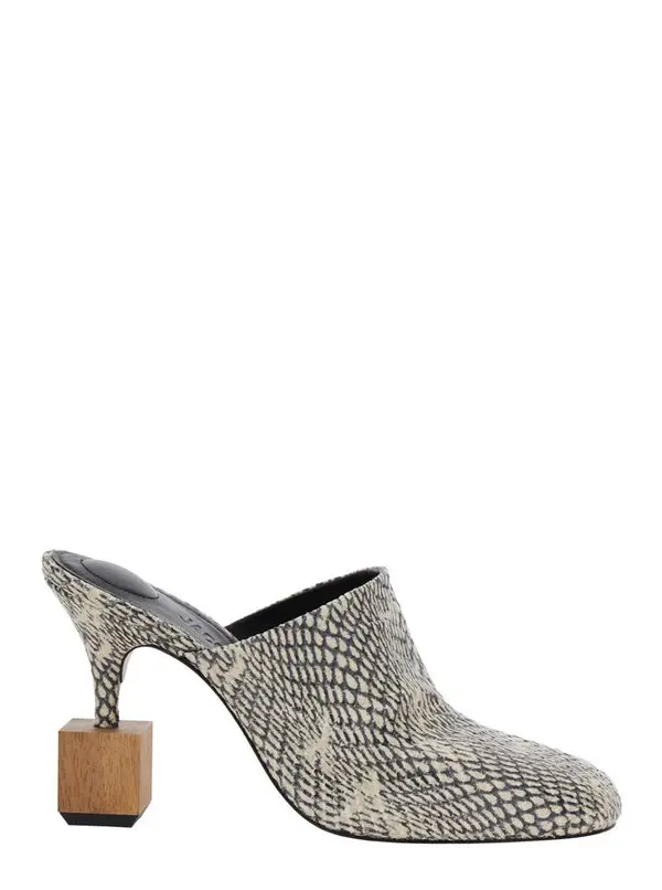 Jacquemus Les Bisou Mules With Snakeskin Effect - Multicolor