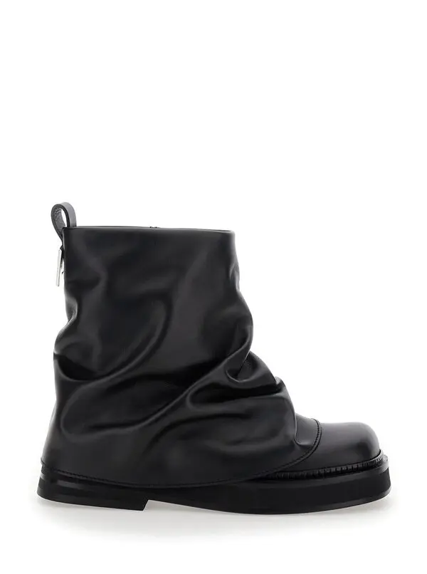 Attico Mini Robin Leather Ankle Boots
