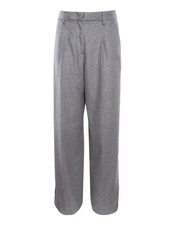 FORTE_FORTE High-waisted Woolen Trousers
