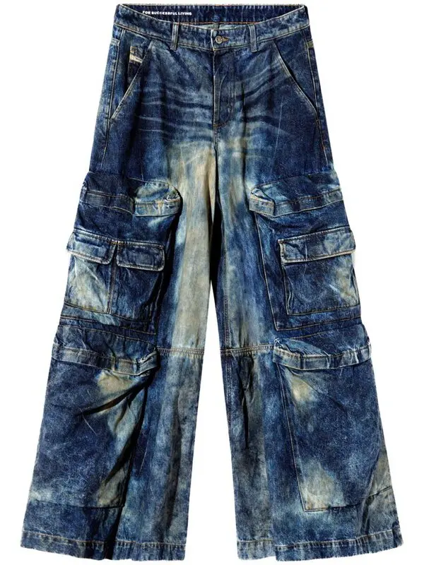 Diesel Wide Leg Cargo Trousers