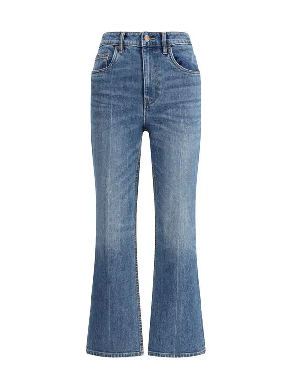 Tory Burch Cropped Flare Jeans - Blue