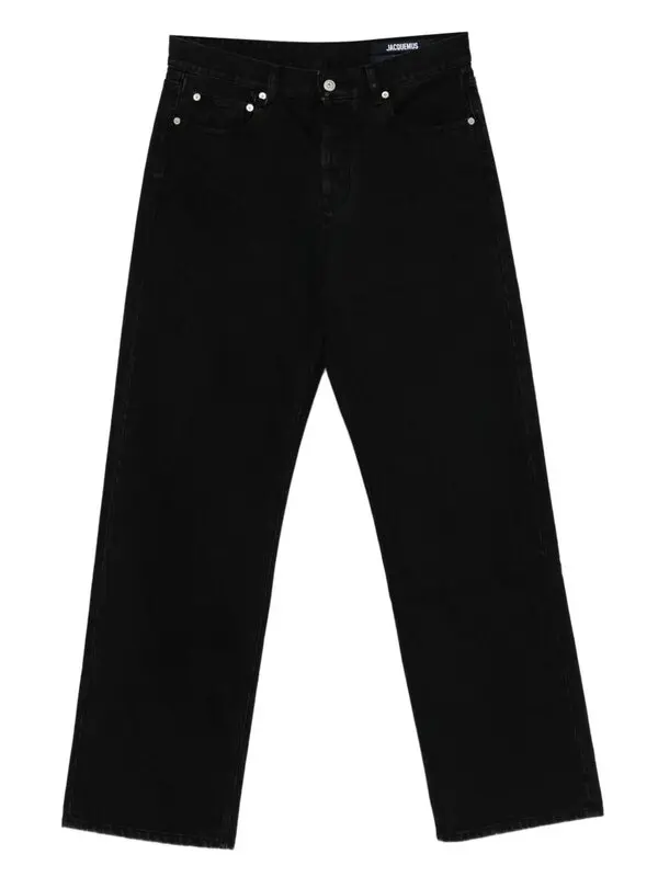 Jacquemus Straight-leg Jeans In 'de-nîmes' Denim - Black