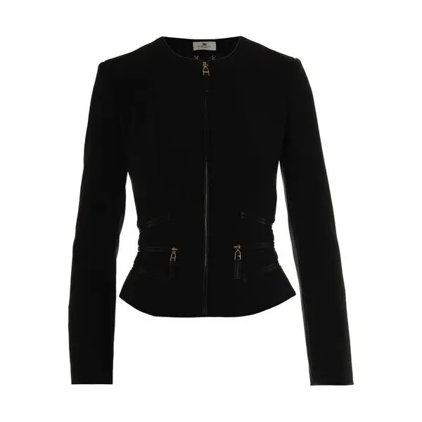 Elisabetta Franchi Zip-up Jacket - Black