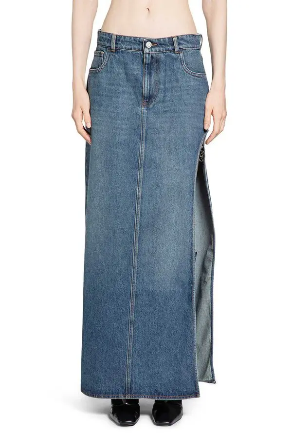 Coperni Garter Belt Denim Skirt - Blue