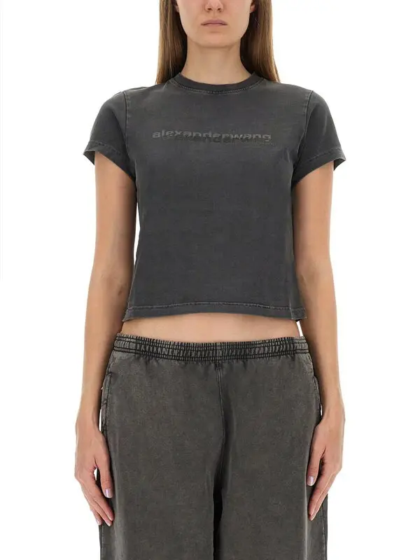 Alexander Wang T-shirt With Logo - Grey