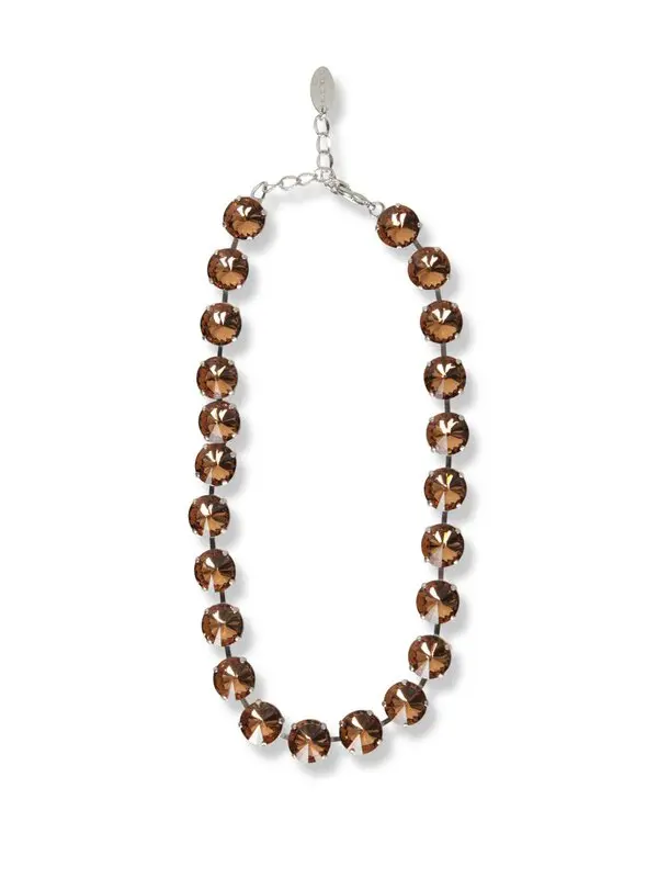 FORTE_FORTE Necklace With Bronze Crystals - Grey