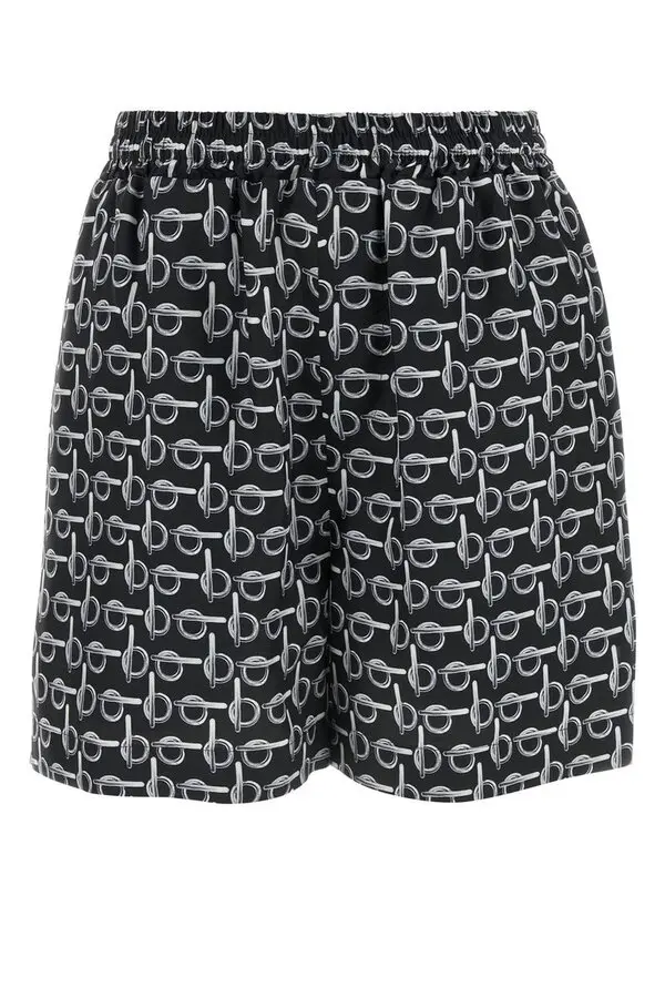 Burberry Printed Shorts - Silverblack