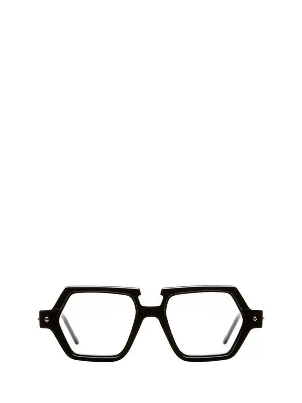 KUBORAUM Full Rim Eyeglasses - Black Shine + White + Black Shine