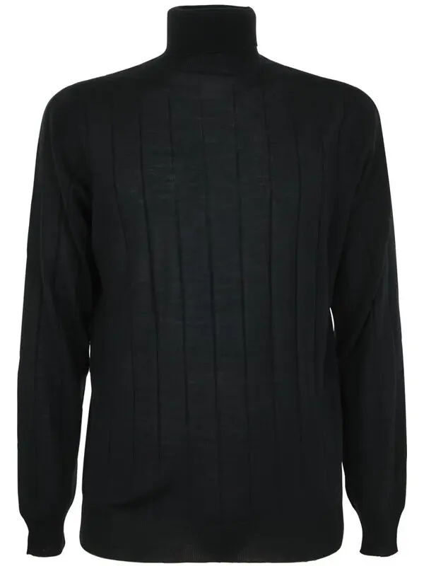 FILIPPO DE LAURENTIIS Royal Merino Long Sleeve Turtleneck Sweater - Green