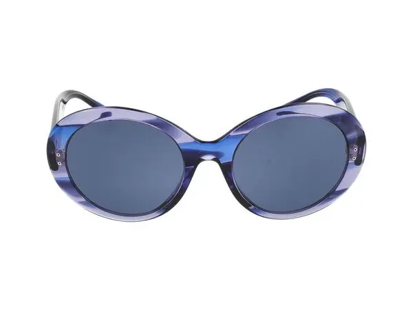 Giorgio Armani Round Frame Sunglasses - Striated Blue