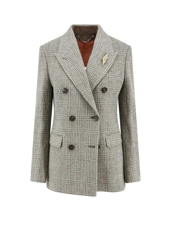 Golden Goose Double-breasted Checked Jacket - Kalamata