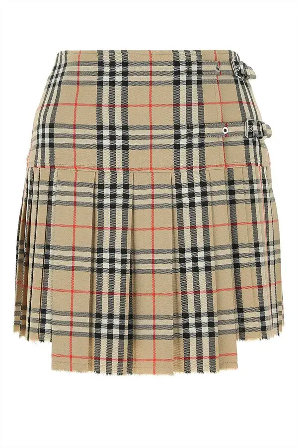 Burberry Embroidered Wool Mini Skirt - Multicolor