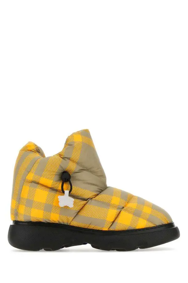 Burberry Printed Pillow Check Ankle Boots