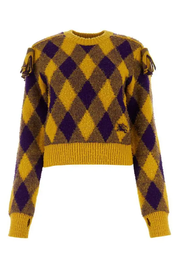 Burberry Embroidered Wool Sweater - Multicolor