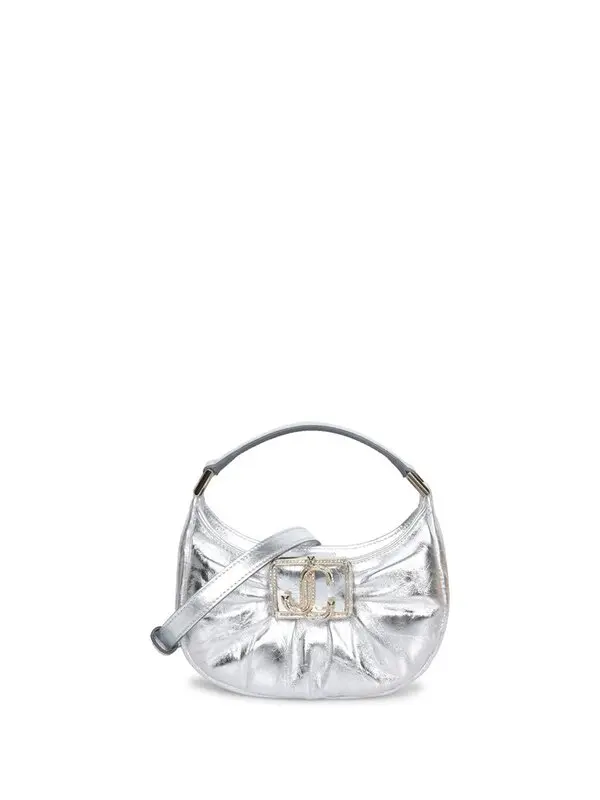 JIMMY CHOO Metallic Leather Shoulder Bag With Turn-lock Closure
