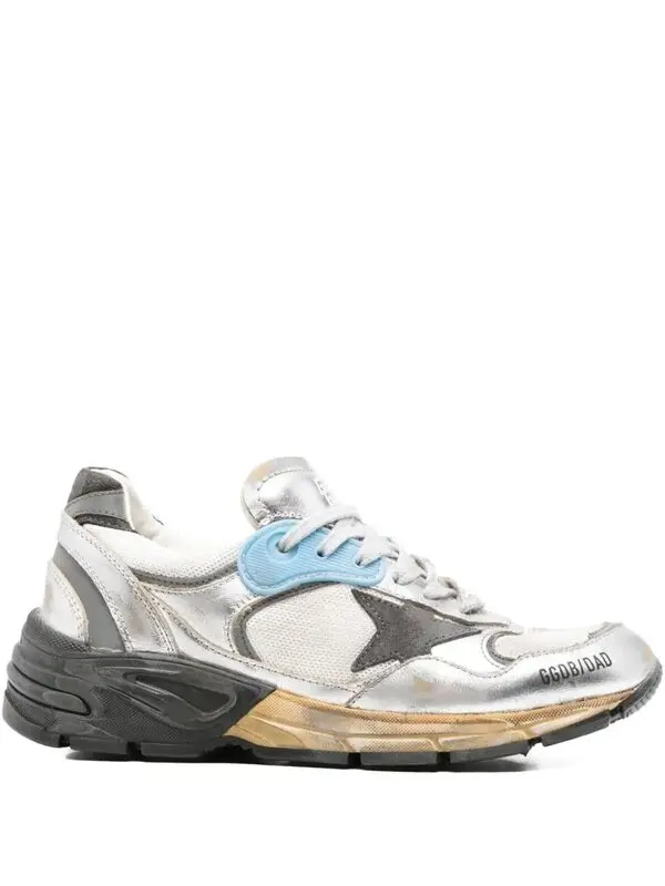 Golden Goose Running Dad Sneakers - Silver