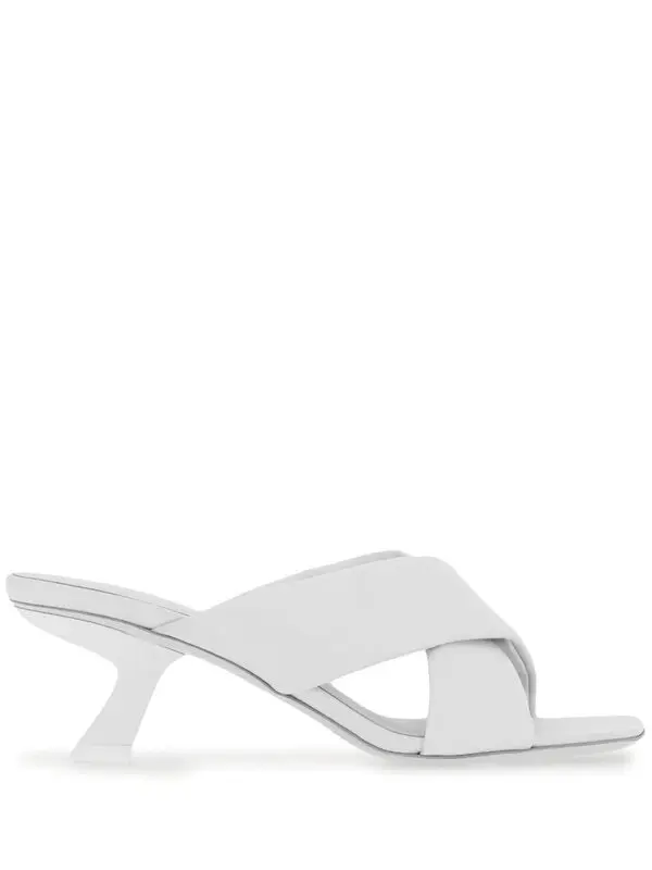 FERRAGAMO 55mm Crossover-strap Detail Mules - Multicolor