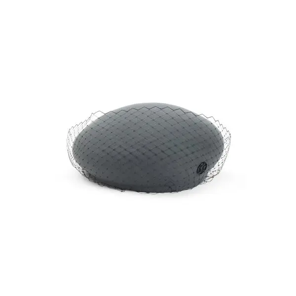 MAISON MICHEL Bonnie Veil Beret - Grey