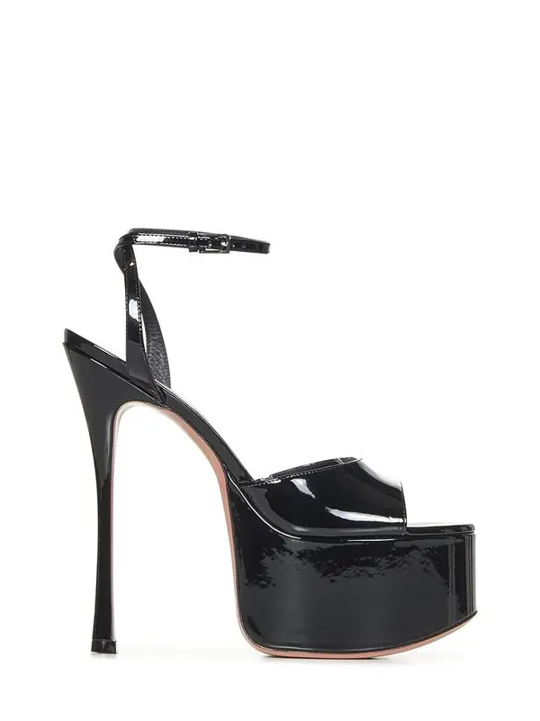 Amina Muaddi Aya Sandals - Black