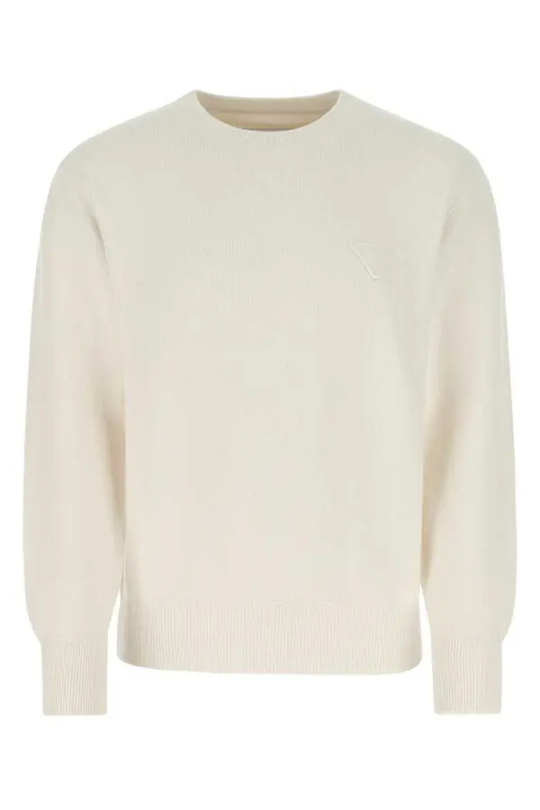 Prada Ivory Cashmere Blend Knitwear - White
