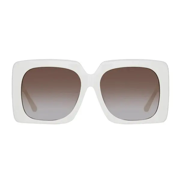 Linda Farrow Square Frame Sunglasses - White