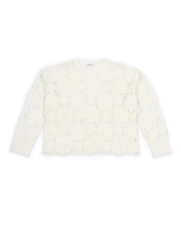 KANGRA Cornely All Over Crewneck Sweater - White